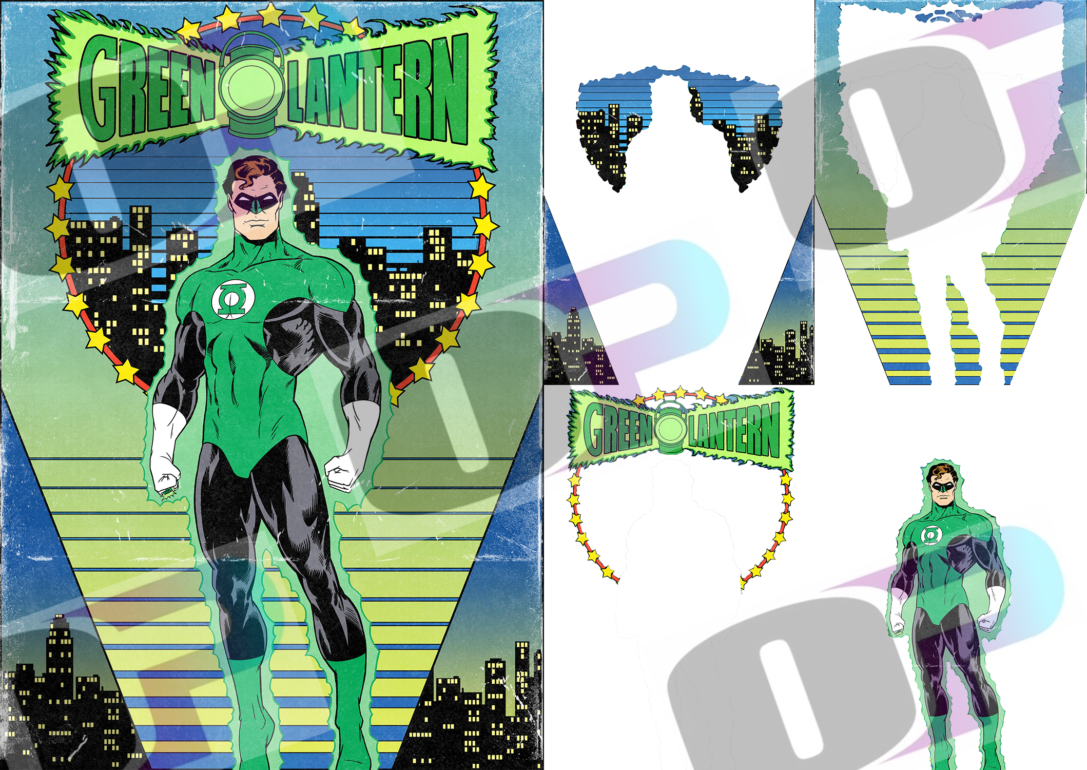 Lantern Green Stacked Image Sublimation SUB – On Points Designs