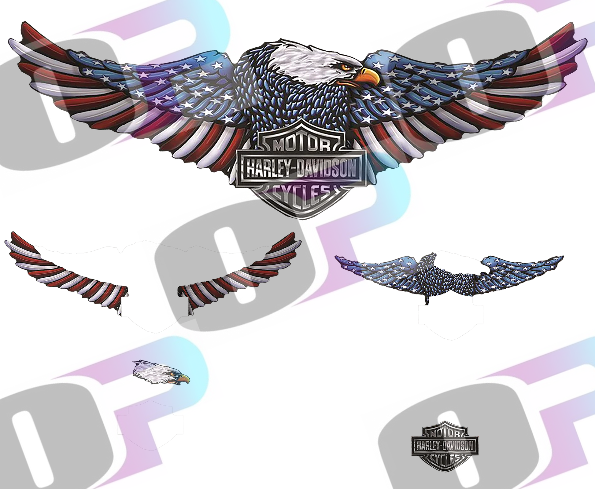 Motorcycle Stacked Image Sublimation SUB – On Points Designs